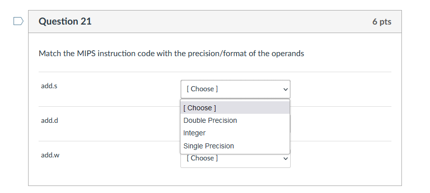 Solved Match The Mips Instruction Code With The 