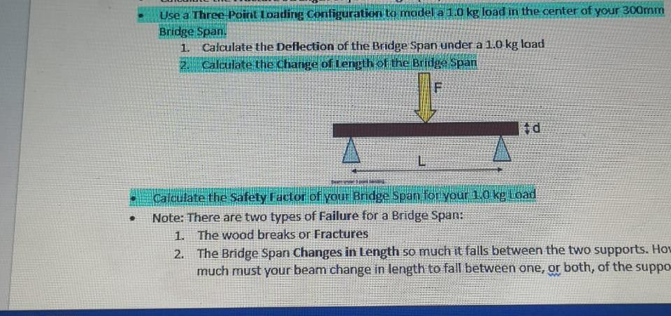 Use a Three Point Loading Configuration to model a | Chegg.com