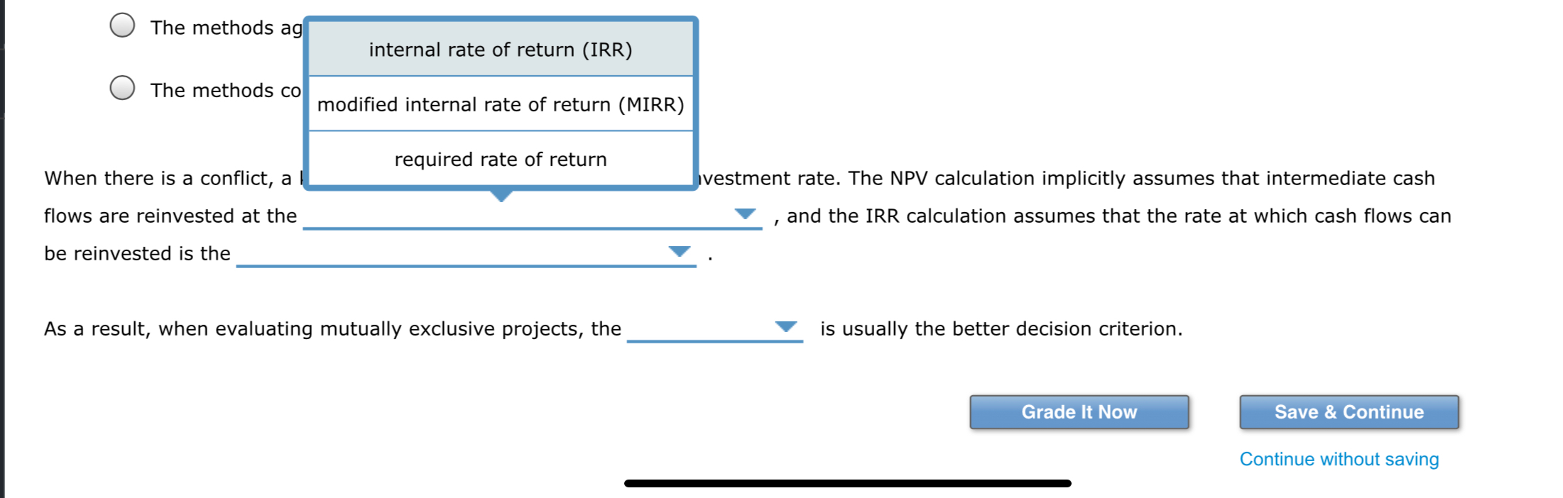 Solved 6. Understanding the NPV profile If an independent | Chegg.com