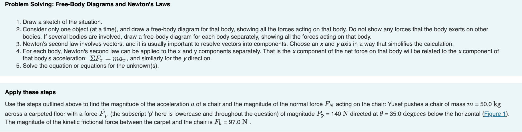 Solved Problem Solving: Free-Body Diagrams and Newton's Laws | Chegg.com
