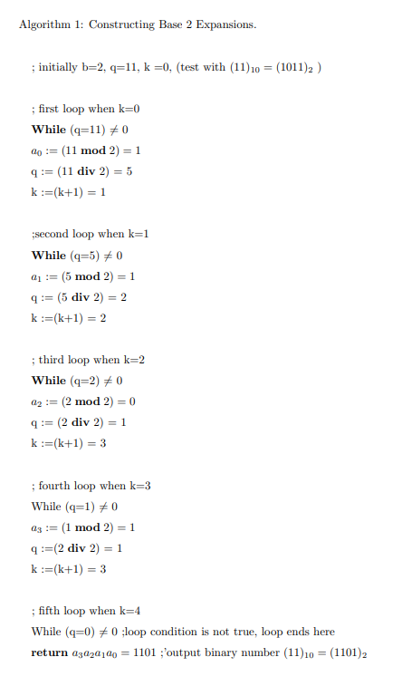 Solved Step 1: show how Constructing Base b Expansion works | Chegg.com