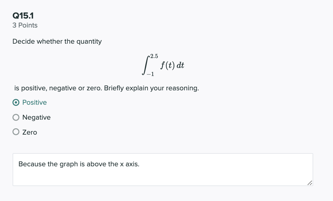 Solved Q15 Graph and integral 25 Points Below is the graph | Chegg.com