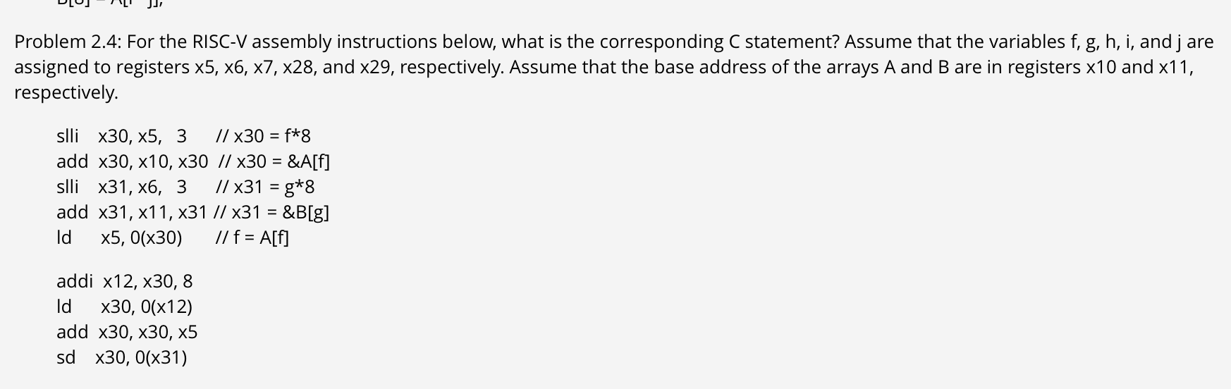 Solved Problem 2 4 For The Risc V Assembly Instructions