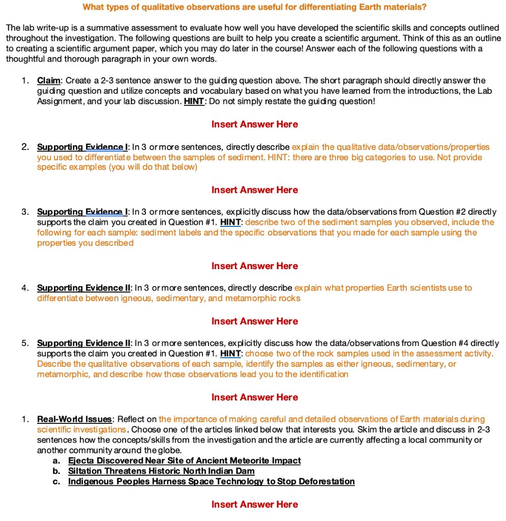 Solved What types of qualitative observations are useful for | Chegg.com