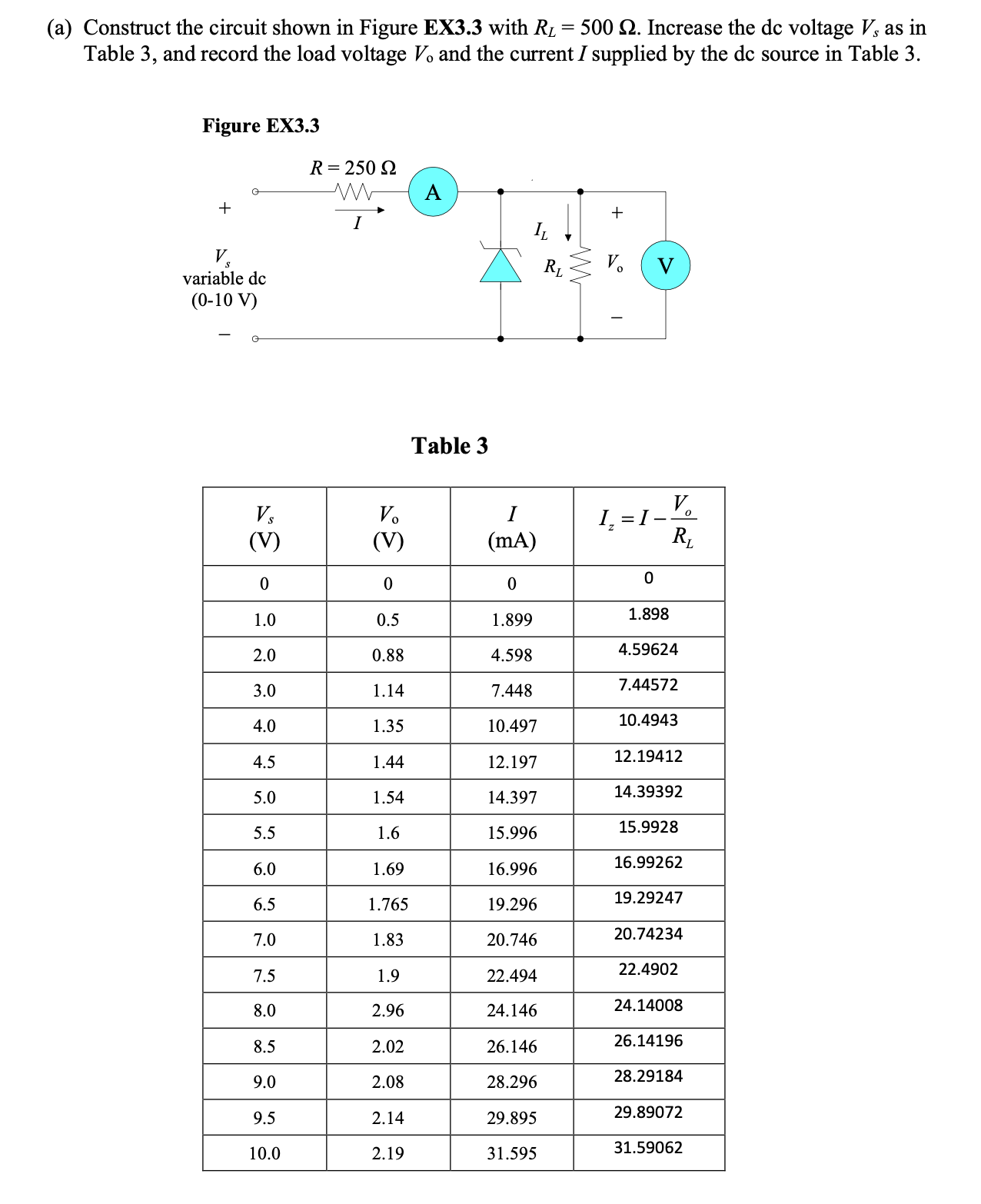 2. Voltage Regulator (a) Calculate and enter into | Chegg.com
