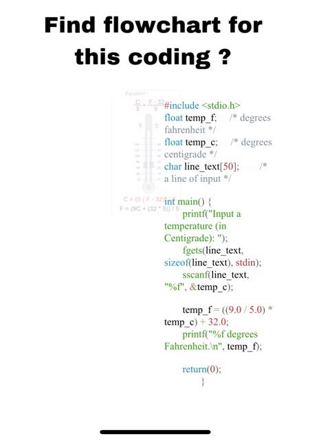 Solved Find flowchart for this coding ? #include float | Chegg.com