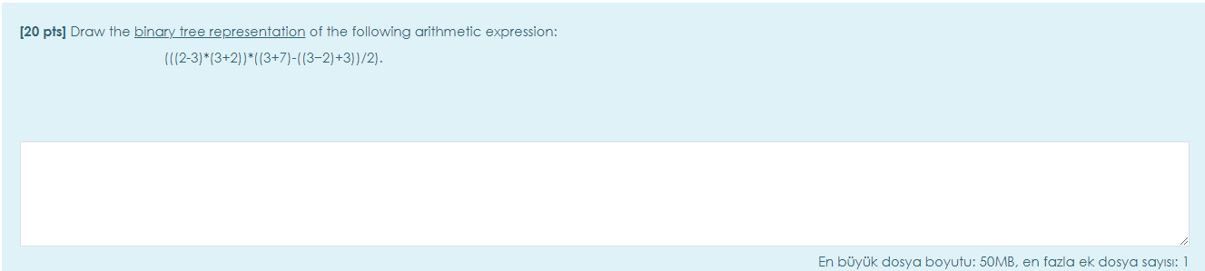 Solved Draw the binary tree representation of the | Chegg.com