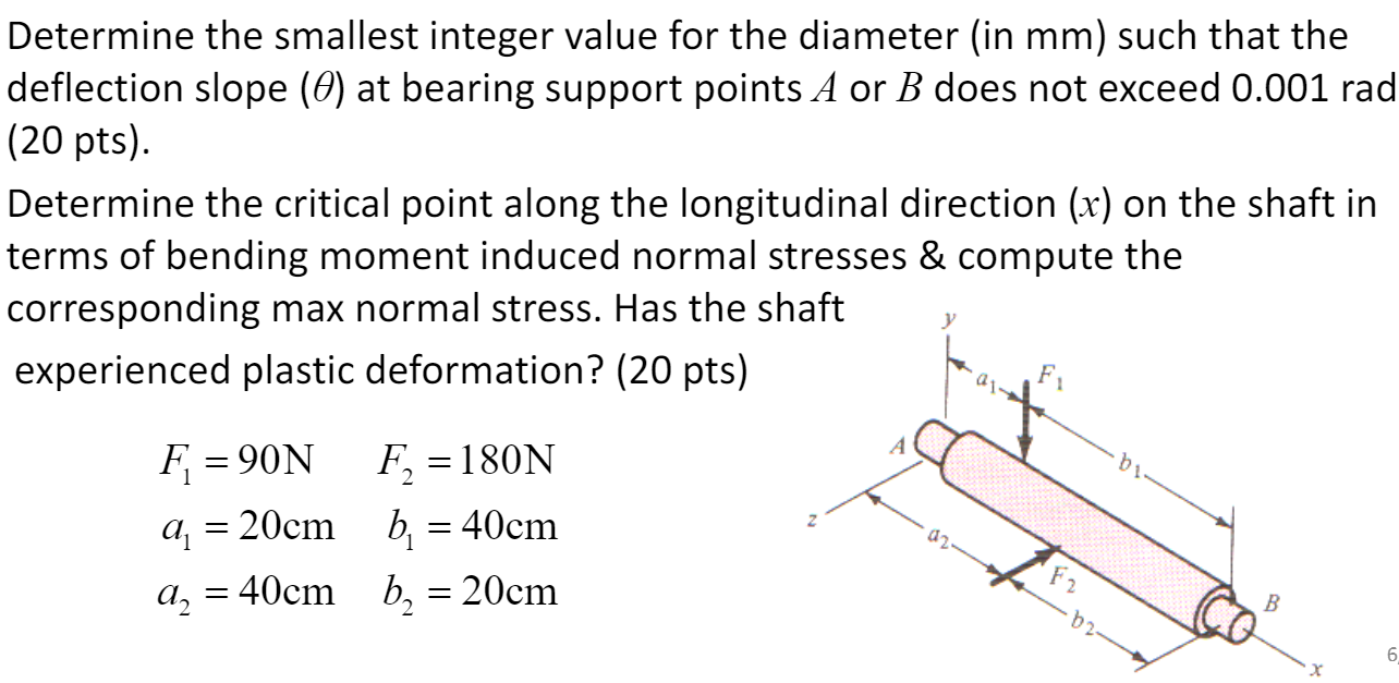 Solved Determine the smallest integer value for the diameter | Chegg.com