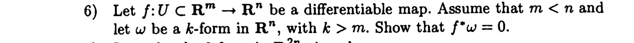 Solved 6) Let f:U CRM - R" be a differentiable map. Assume | Chegg.com