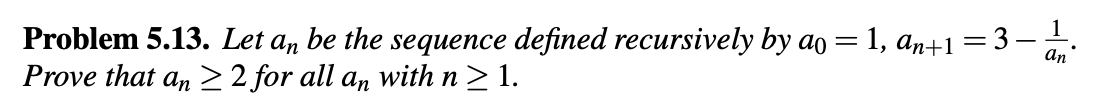 Solved Problem 5.13. Let an be the sequence defined | Chegg.com