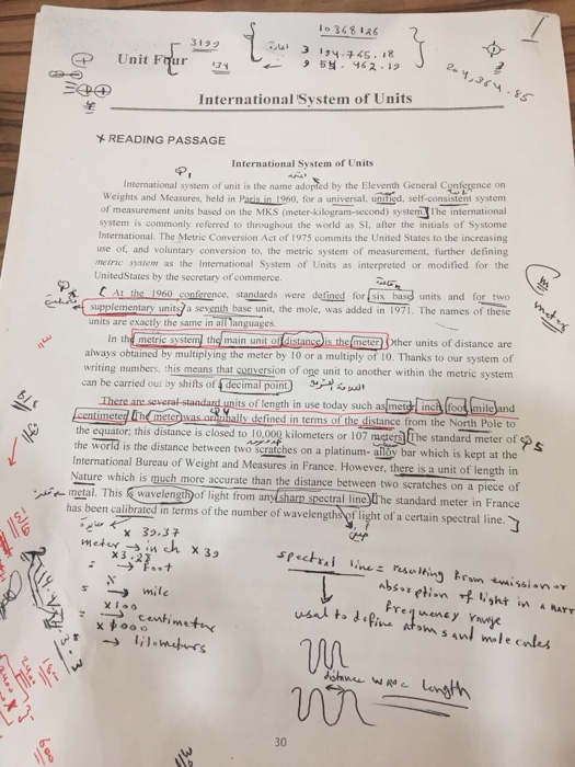 Solved 3199 Unit Frur . International System of Units | Chegg.com