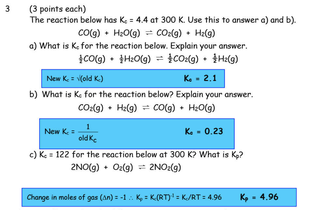 Solved The reaction below has Kc=4.4 at 300 K. Use this to | Chegg.com