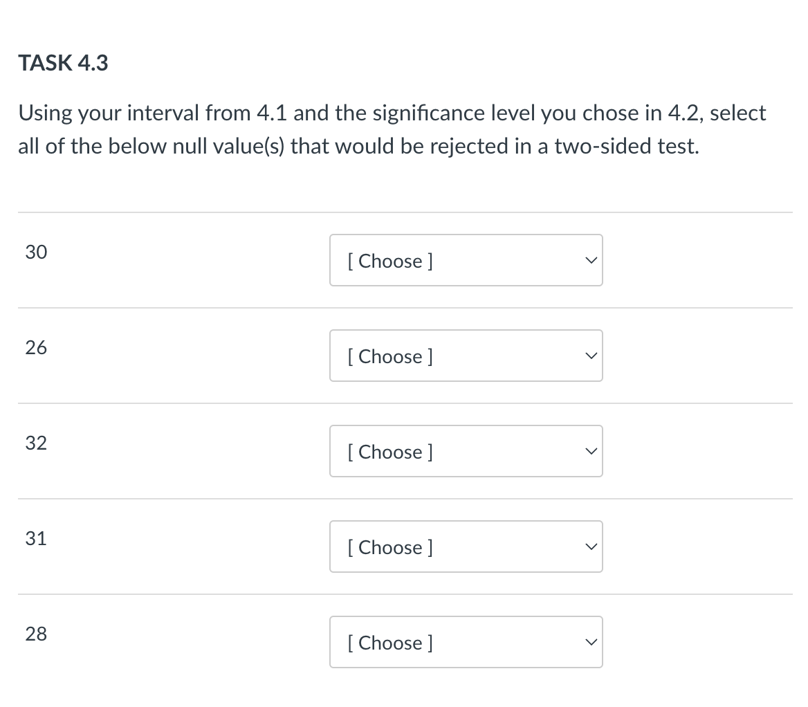 Part 4: Confidence intervals and hypothesis tests A | Chegg.com