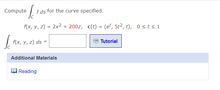 Solved Compute ∫Cfds for the curve specified. | Chegg.com