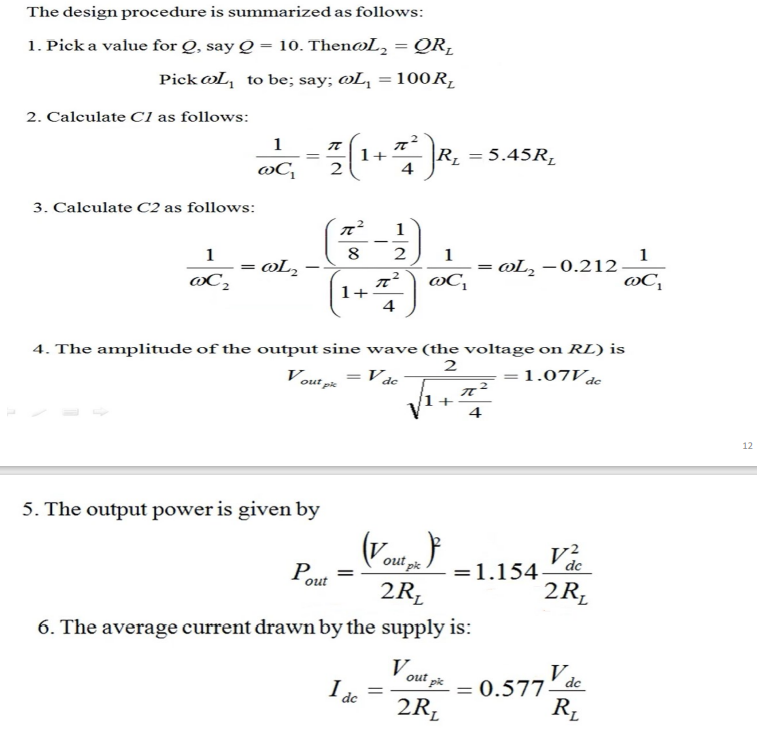 Solved Hi Dear I Want To Design Class E Amplifier Mosfet