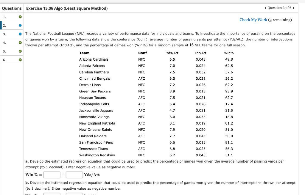 Solved Questions Exercise 15.06 Algo (Least Square Method) | Chegg.com