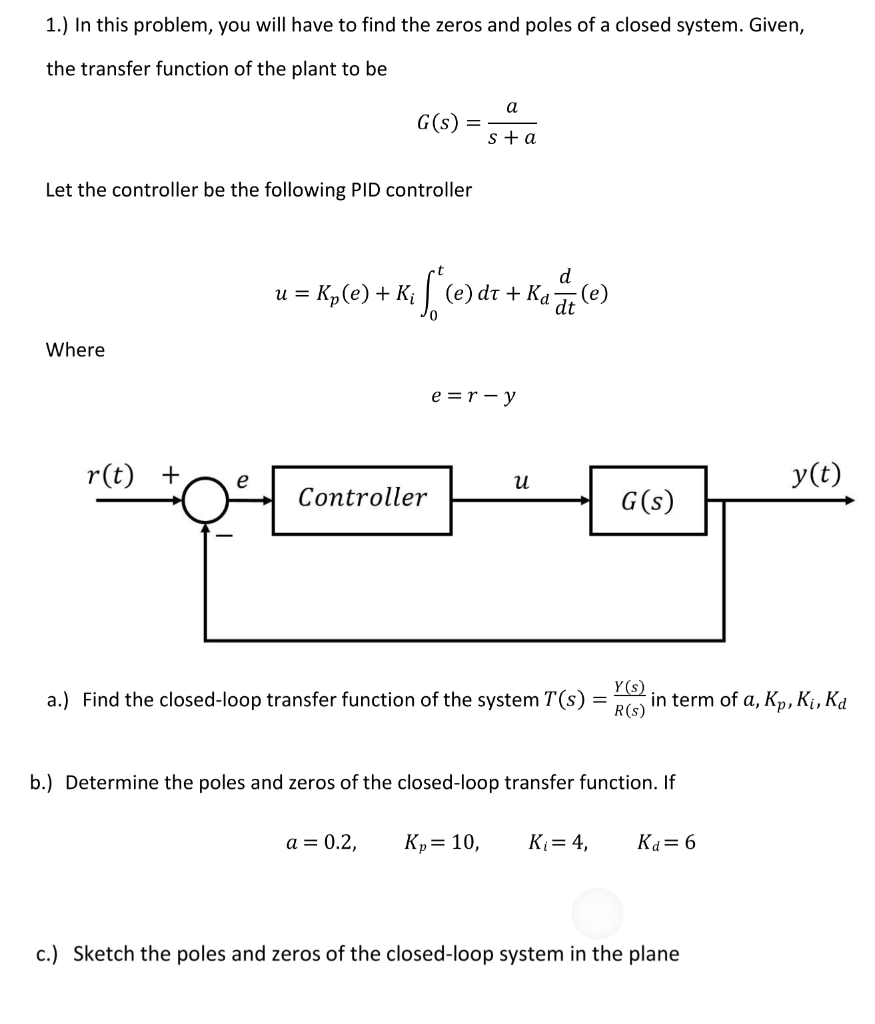 Solved 1.) In this problem, you will have to find the zeros | Chegg.com