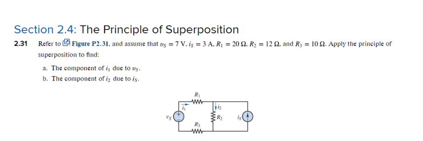 Solved Section 2.4: The Principle of Superposition 2.31 | Chegg.com