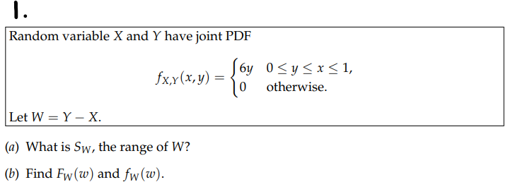 Solved Random variable X and Y have joint PDF fx,r(x,y) {6 0 | Chegg.com