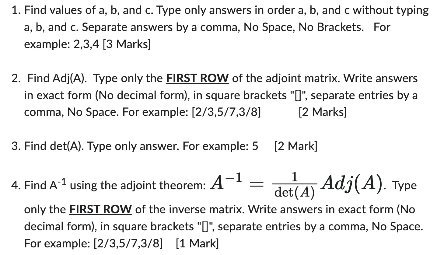 Solved Matrix \\( A \\) and its cofactor matrix \\( C_{i | Chegg.com