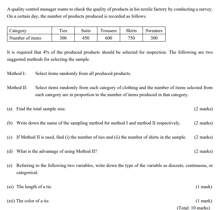 Solved A quality control manager wants to check the quality | Chegg.com