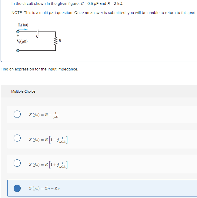 Solved In The Circult Shown In The Given Figure C 0 5μf And