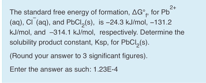 Solved The standard free energy of formation, Delta G | Chegg.com