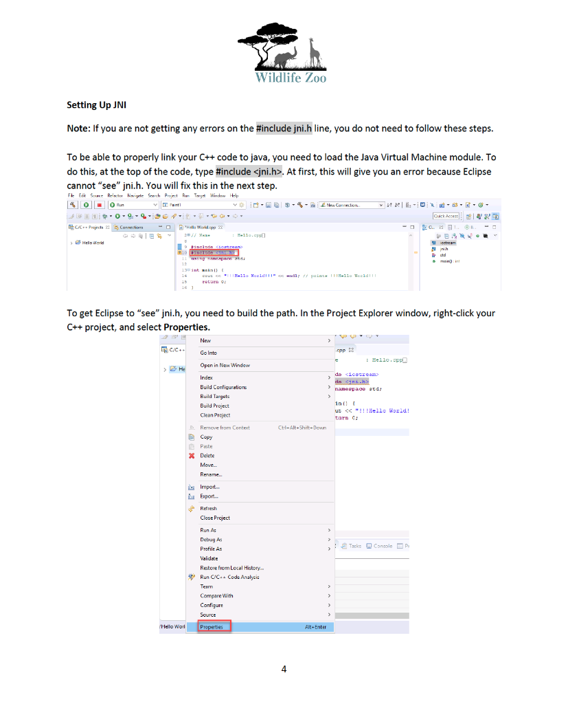 I need help with TheZoo.cpp with creating the two | Chegg.com