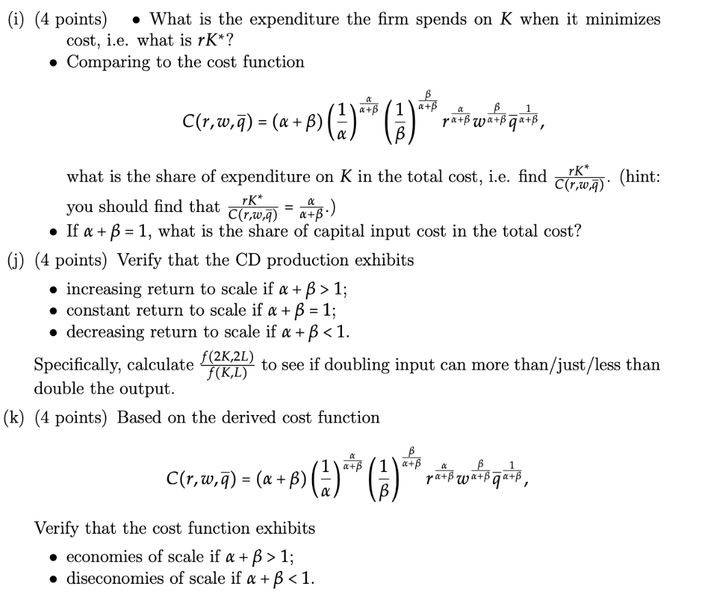 Solved Deriving elasticity of output, CD utility function A | Chegg.com