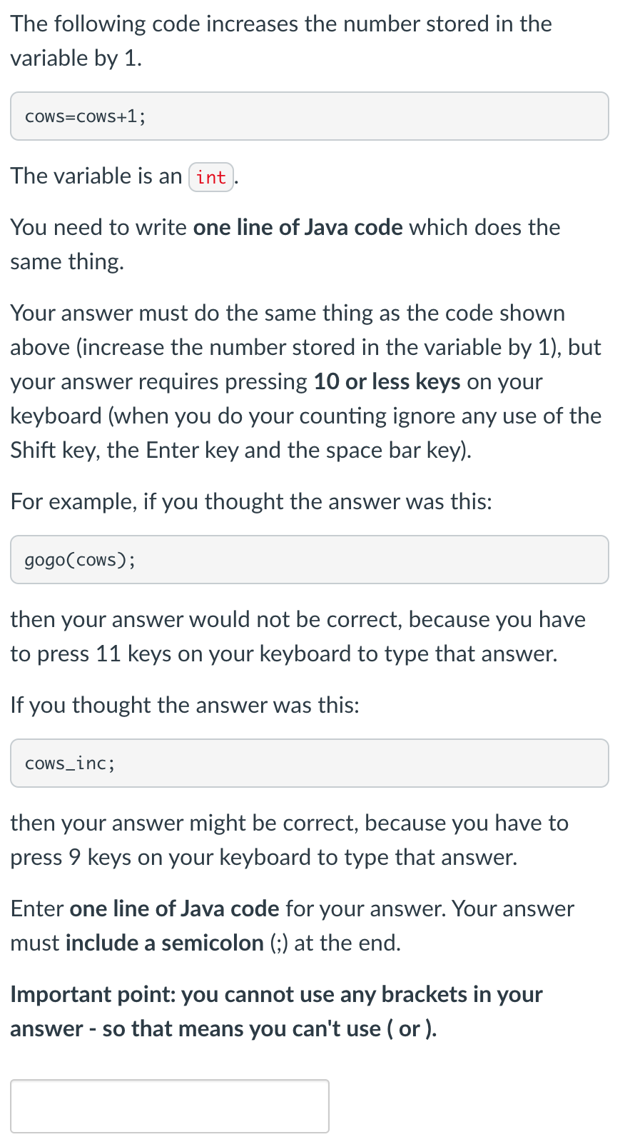 Solved The following code increases the number stored in the | Chegg.com