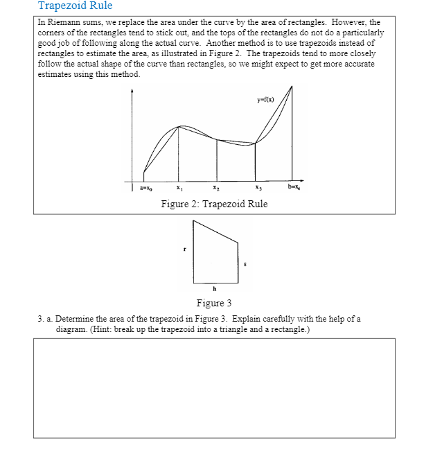 Solved Trapezoid Rule In Riemann sums, we replace the area | Chegg.com