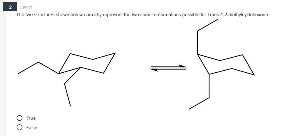 Solved 2 1 point The two structures shown below correctly | Chegg.com