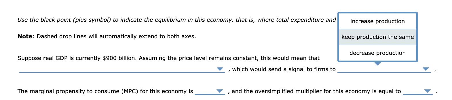 Solved Use the black point (plus symbol) to indicate the | Chegg.com