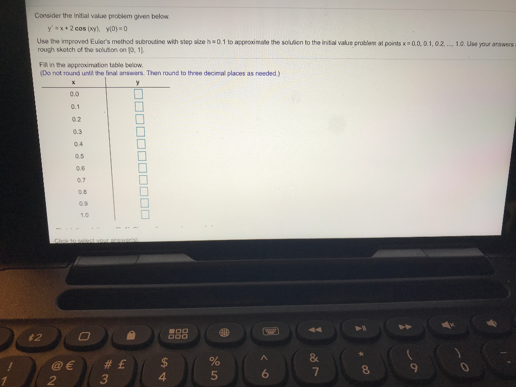 Solved Consider The Initial Value Problem Given Below Y 6356