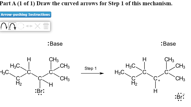 Solved Part A(1 of 1) Draw the curved arrows for Step 1 of | Chegg.com