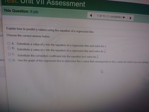 Solved est. OHt VIl Assessment This Question: 6 pts 4 7 of | Chegg.com