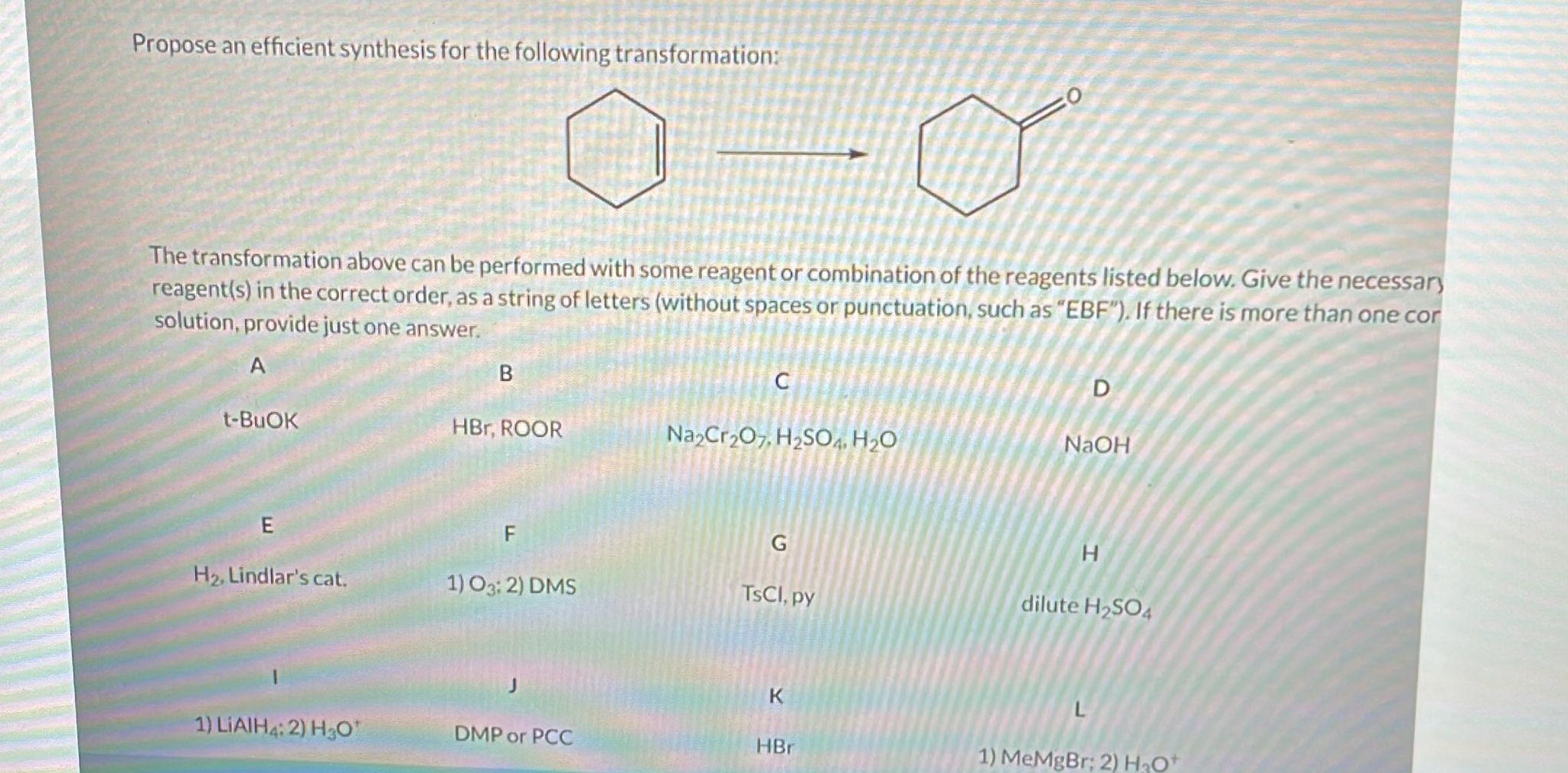 Solved Propose an efficient synthesis for the following | Chegg.com