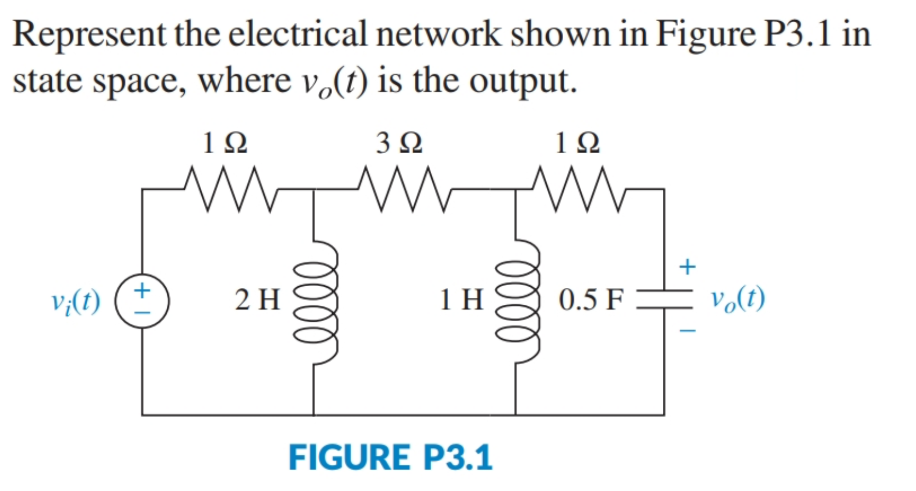 Solved Represent The Electrical Network Shown In Figure P3 1