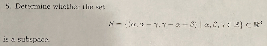Solved 5. Determine whether the set | Chegg.com