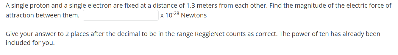 Solved A single proton and a single electron are fixed at a | Chegg.com