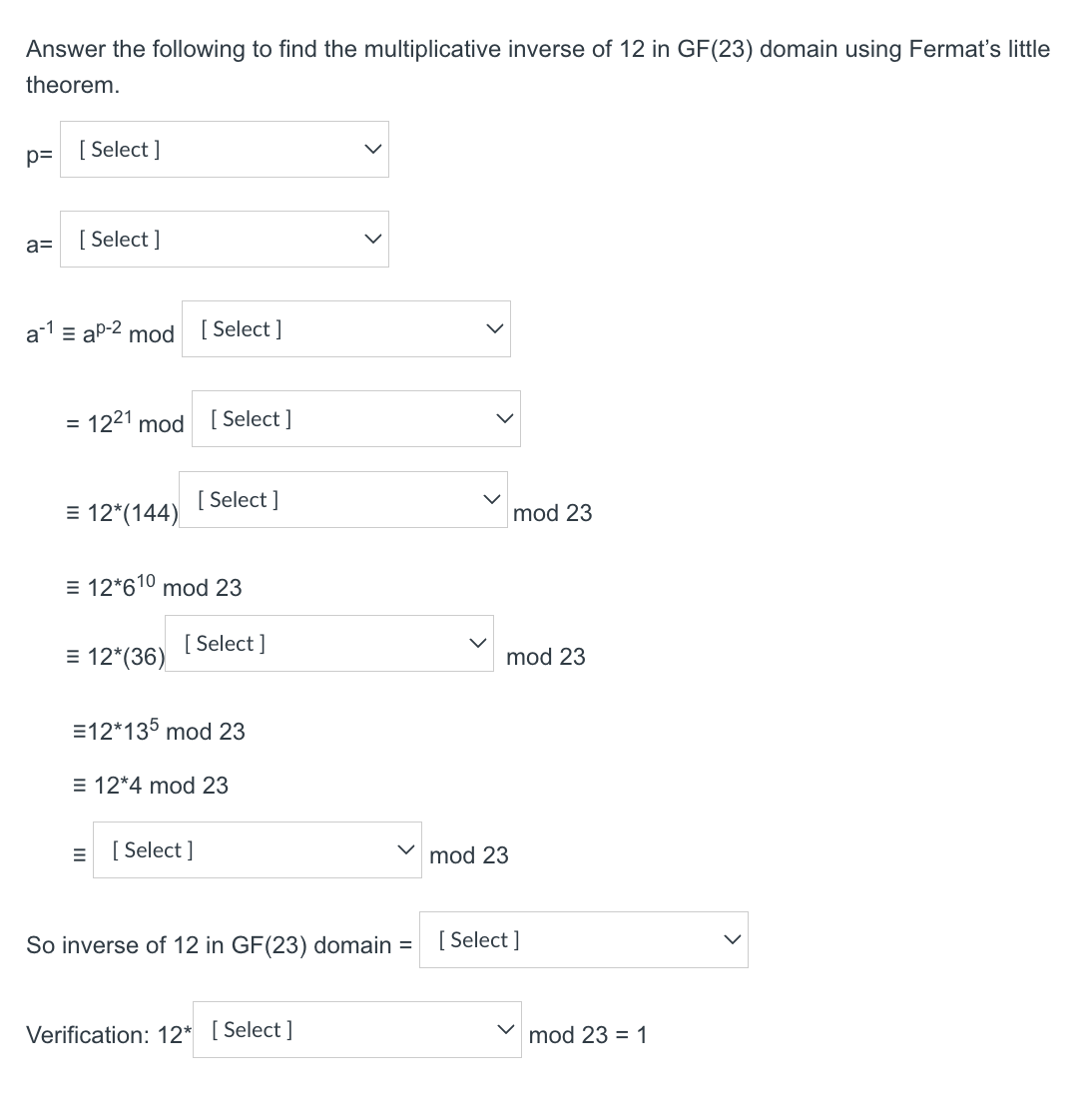 Solved Answer the following to find the multiplicative | Chegg.com