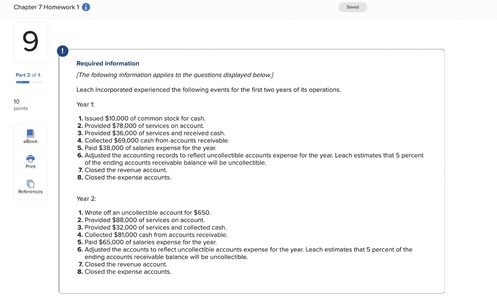 Solved Chapter 7 Homework 1 i 9 Part 2 of 4 10 points Saved | Chegg.com