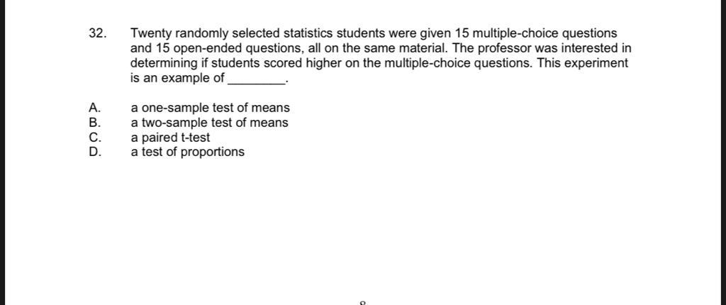 Solved Twenty randomly selected statistics students were | Chegg.com