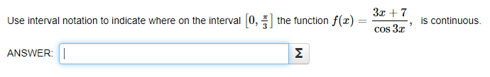 Solved Use interval notation to indicate where on the | Chegg.com
