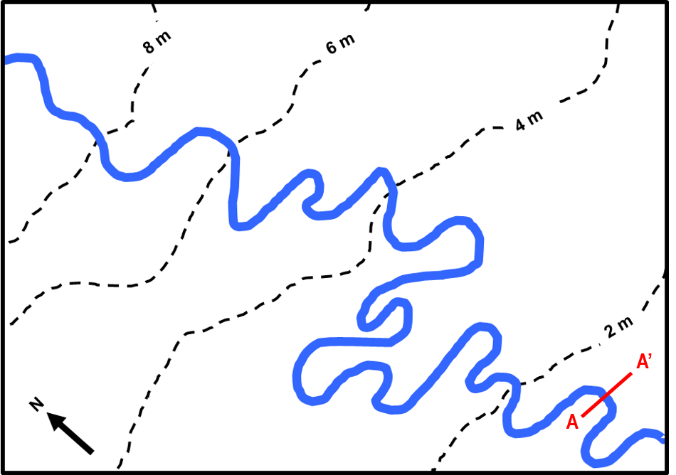 Solved What is the direction of flow of the river? A. North | Chegg.com