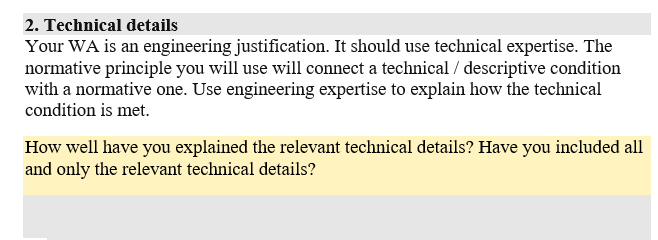 Solved 2. Technical details Your WA is an engineering | Chegg.com