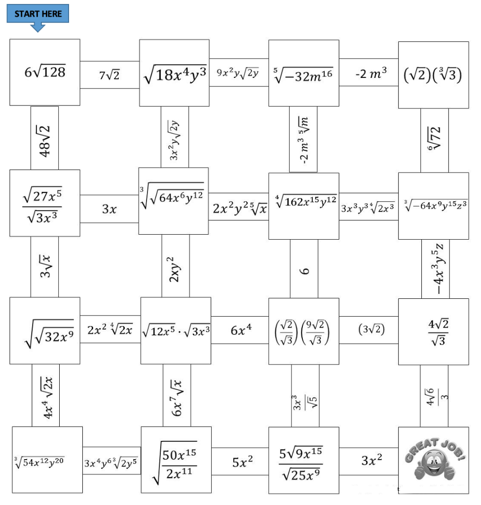 Solved Simplify radical expressions in order to reach your | Chegg.com