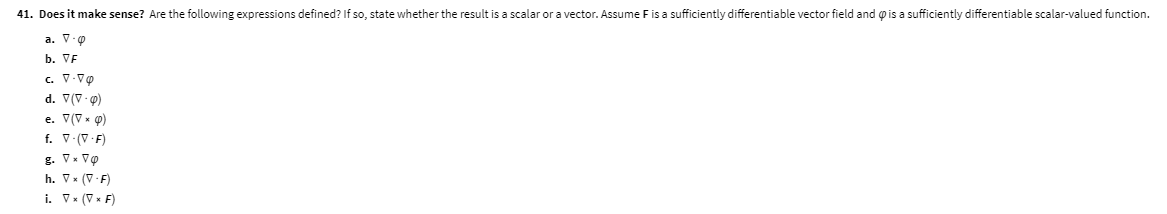 Solved 41. Does it make sense? Are the following expressions | Chegg.com