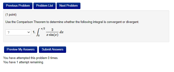 Solved Use the Comparison Theorem to determine whether the | Chegg.com