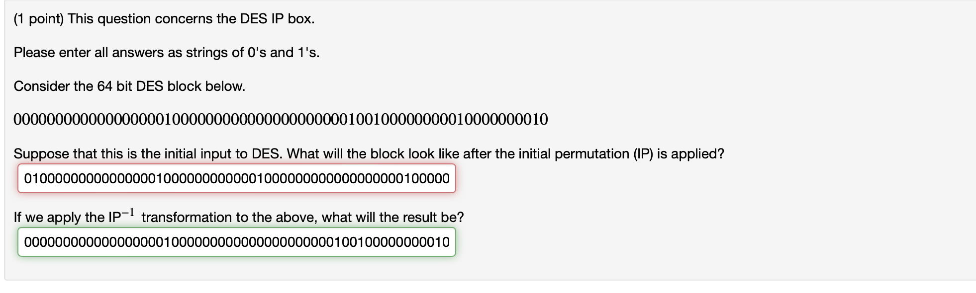 Solved CRYPTOGRAPHY This question concerns the DES IP | Chegg.com